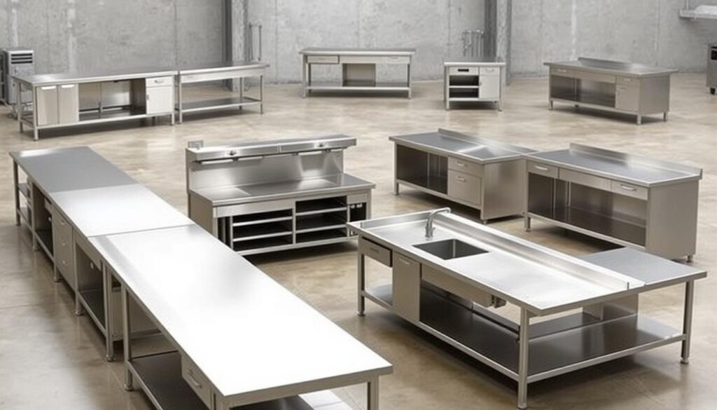 8 Modelos De Bancadas De Aço Inox Para Cozinhas Industriais