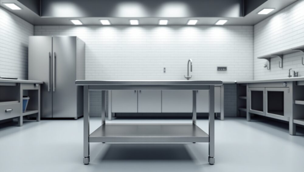 8 Modelos De Bancadas De Aço Inox Para Cozinhas Industriais